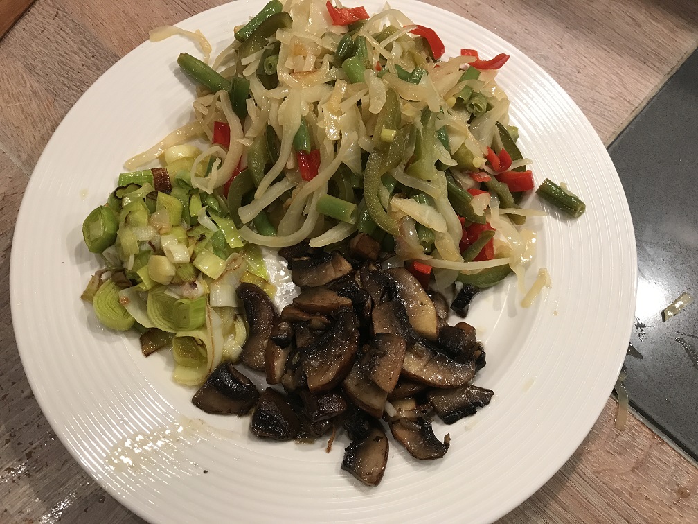 Stegte ris – version 2 – Hakkesnitte